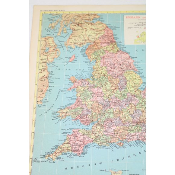 Art | Europe England Wales Vintage World Atlas Globemaster 9786 | Poshmark